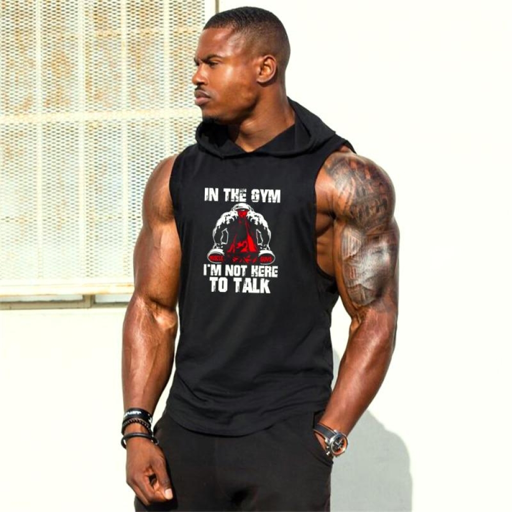 Cotton Hooded Men’s Stringer Tank Top - Men's Fitness Apparel, Men's ...