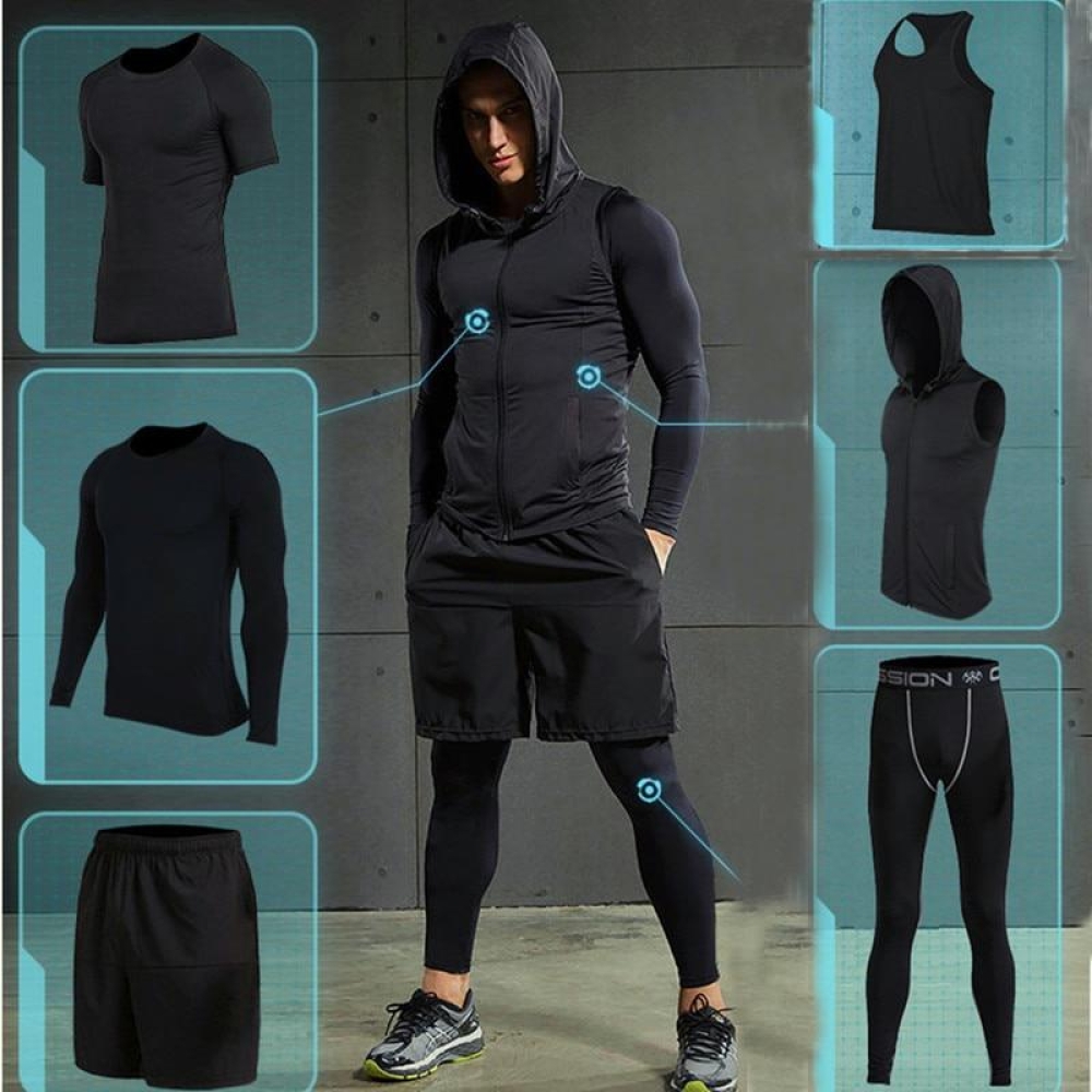 Quick Dry Mens Compression Sportswear Sets Mens Fitness Apparel
